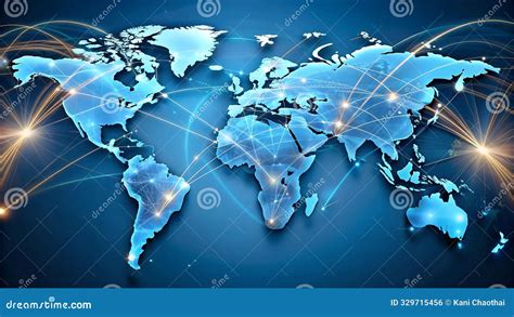 Interconnected World A Visual Representation Of Global Logistics Networks Generative Ai Stock
