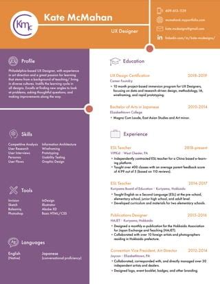 McMahan Kate Resume PDF