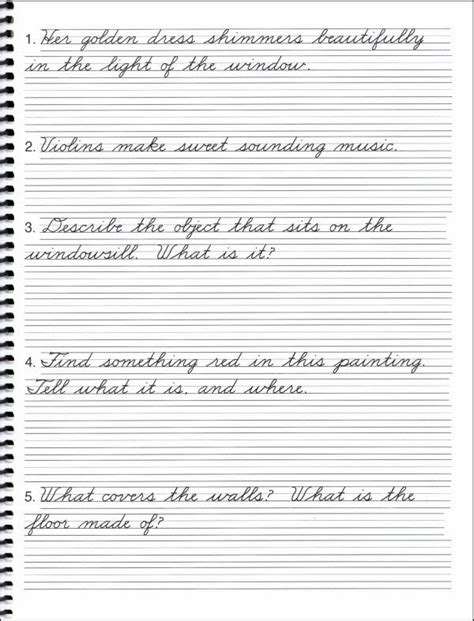 Cursive Sentence Writing Practice Sheets Pdf