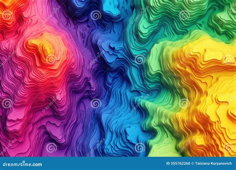 Colorful Abstract Wave Patterns Vibrant Hues Layered Textures Smooth