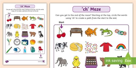 ch phonics maze profesor hizo twinkl