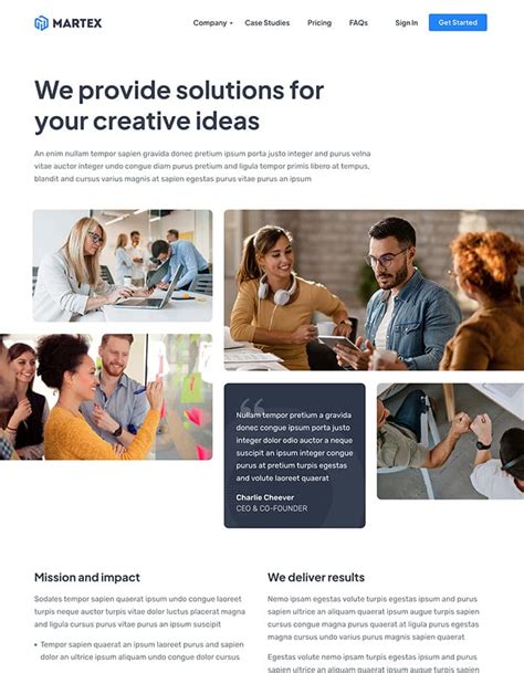 martex tailwind css software saas and startup template