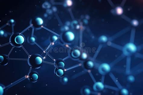 Molecular Structure With Connections Between Atoms Generative Ai Stock