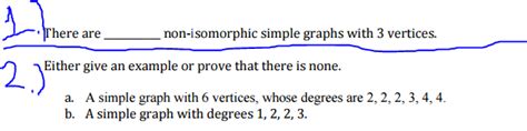 solved there are non isomorphic simple graphs with 3
