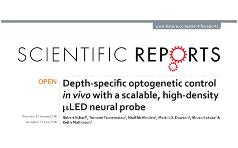 Optoelectronic Neural Probes University Of Strathclyde
