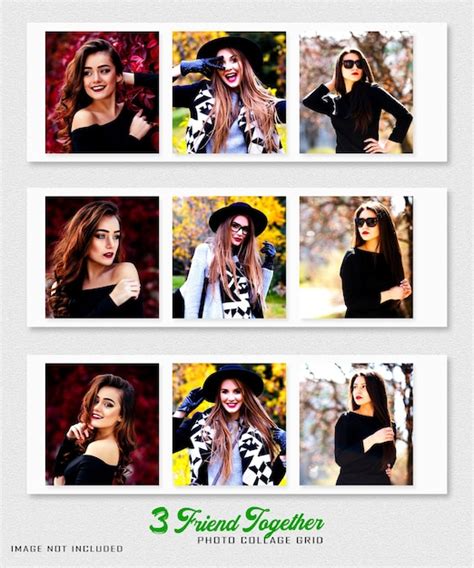 Premium Psd Photo Collage Grid Psd Template