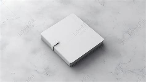현실적인 흰색 가죽 일기장 모형 격리된 밝은 회색 표면의 3d 렌더링 주형 배경 실적 배경 현실 배경 이미지 Hd 주형