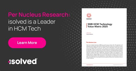 Ai And Adaptability Position Isolved As A Leader In Nucleus Research Hcm Value Matrix