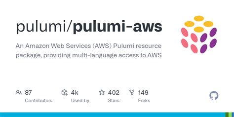 github pulumi pulumi aws an amazon web services aws pulumi
