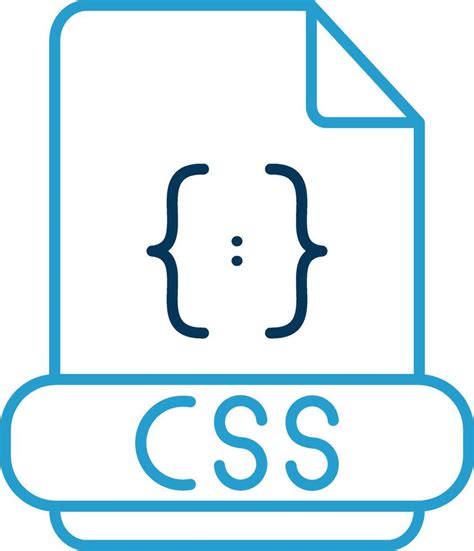 Css Line Blue Two Color Icon Vector Art At Vecteezy