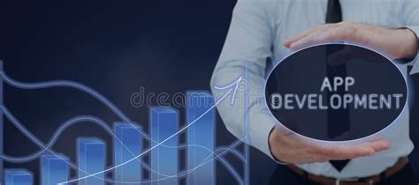 Conceptual Caption App Development Business Concept Producing Computer Software With A