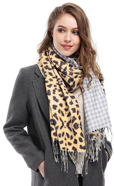 Women Solid Soft Cashmere Feel Shawl Wrap Scarf Light Grey