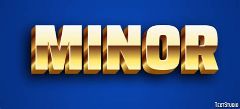 minor text effect and logo design word