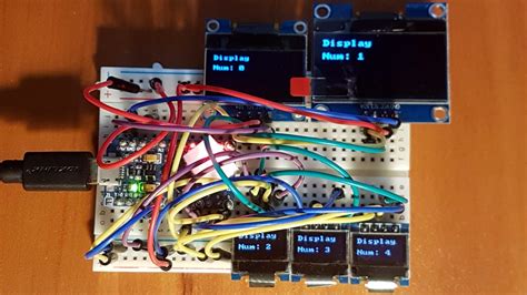 Multiple Oleds Save Pins By Sharing The I2c Clock Hackaday