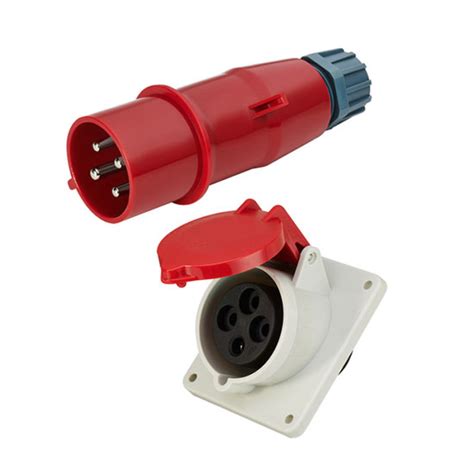 32a Male And Female Connector 4 Pin Ip44 Peaco Support
