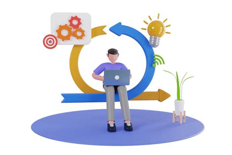 3d Illustration Of Business Workflow Concept Process Project Implementation Png Images Png