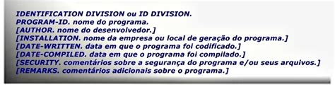 Cobol Identification Division Br