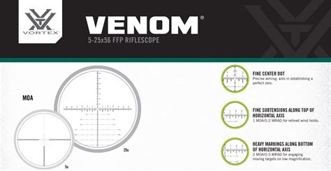 Vortex Venom 5 25x56mm Riflescope With Ebr 7c Moa Reticle Sportsmans