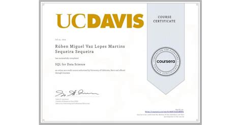 Rúben Sequeira On Linkedin Completion Certificate For Sql For Data Science