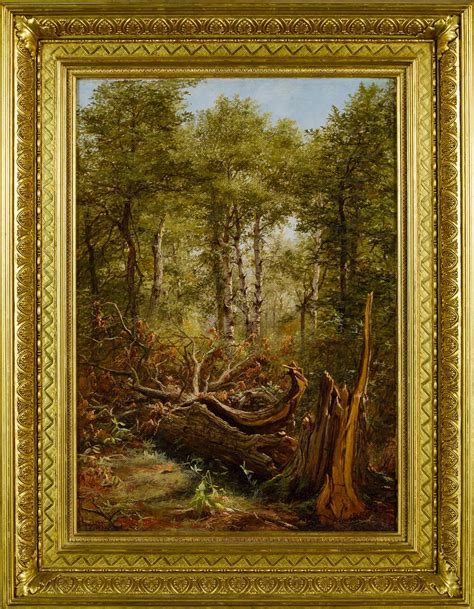 Lot Jerome B Thompson American 1814 1886 Fallen Tree 1863 Oil On Canvas 24 X 17 Inches