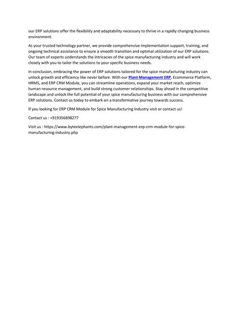 Ppt Get Best Erp Crm Module For Spice Manufacturing Industry Powerpoint Presentation Id 12270815