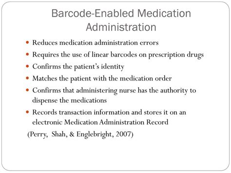 PPT Barcode Enabled Medication Administration BEMA PowerPoint Presentation ID 146119