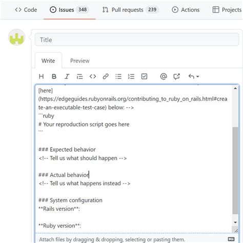 Github Issuepr Template Example Download Scientific Diagram