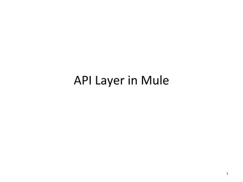 Mule Esb Api Layer PPT