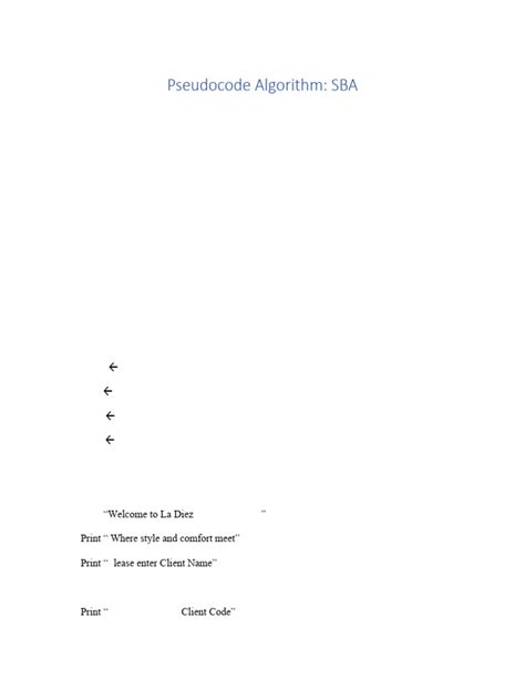 Pseudocode Algorithm Pdf