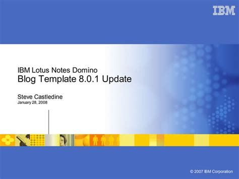 Ibm Lotus Notes Domino Blog Template Update 801 Web Development