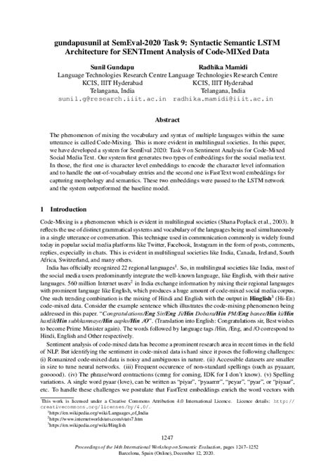 pdf gundapusunil at semeval 2020 task 9 syntactic semantic lstm