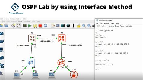 Configure OSPF By Using Interface Method CISCO Networkforyou YouTube