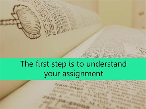 Understand Your Assignment