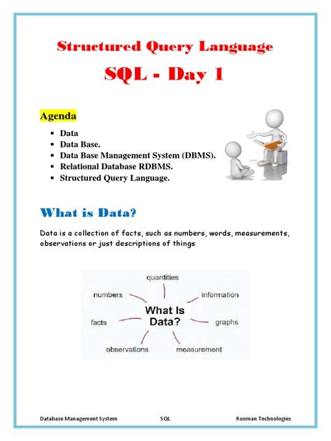 Sql Day 1 Structured Query Language Pdf Relational Database Databases