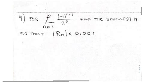 Solved ∑n1∞n3−1n1 Find