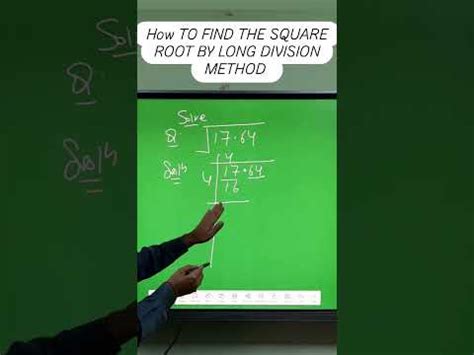 How to find the square root by long division method #shortvideo #maths ...