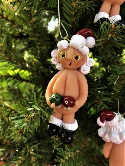 Naughty Mrs Santa Claus Christmas Ornament Christmas Balls Etsy
