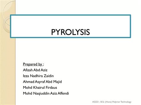 Presentation Pyrolysis Pdf
