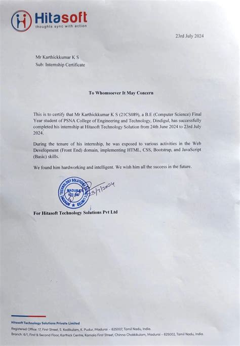 Karthickkumar Ks On Linkedin Frontenddevelopment Webdevelopment Internship