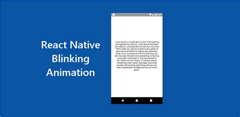 React Native Blinking Animation Using A Text About React