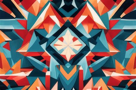 Premium Ai Image Analyze The Use Of Symmetry In Abstract Geometric Backgrounds