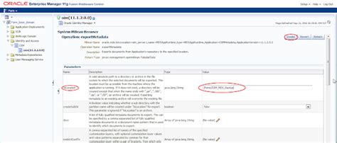 Oracle Identity Manager Academy Oim 11g Exporting Mds Data Using Em