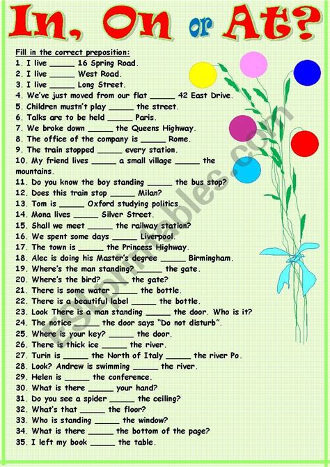 Prepositions Of Time Exercises 85 фото