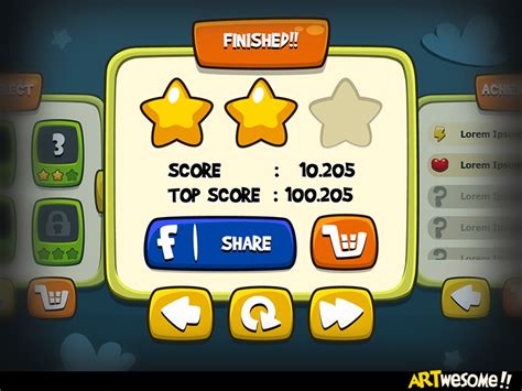 Dribbble Freebie Artwesome Mobile Game Gui Prev 05 By Muhamad Rizqi