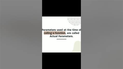 Cbse Important Question What Are Formal And Actual Parameters Youtube