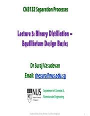Binary Distillation Basics Equilibrium Design Cascade Course Hero