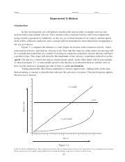 Analyzing Motion: Constant vs. Nonconstant Velocity | Course Hero