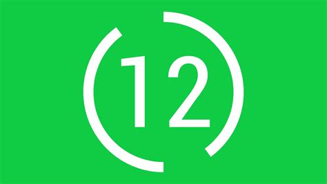 15 Seconds Countdown Timer Animation With Split Elapsed Circle Effect In Green Screen Background