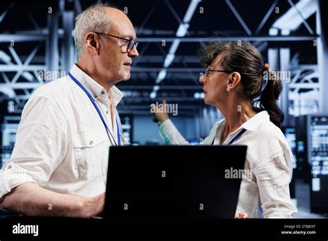 aged professionals preventing strain on server farm systems caused by