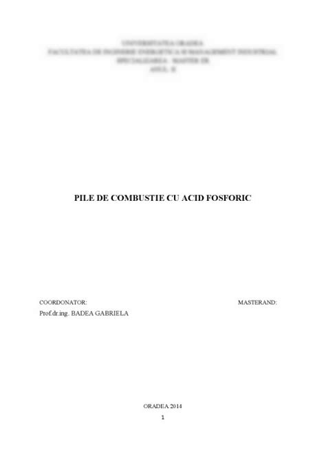 Referat Pile Cu Electrolit Acid Fosforic 468755